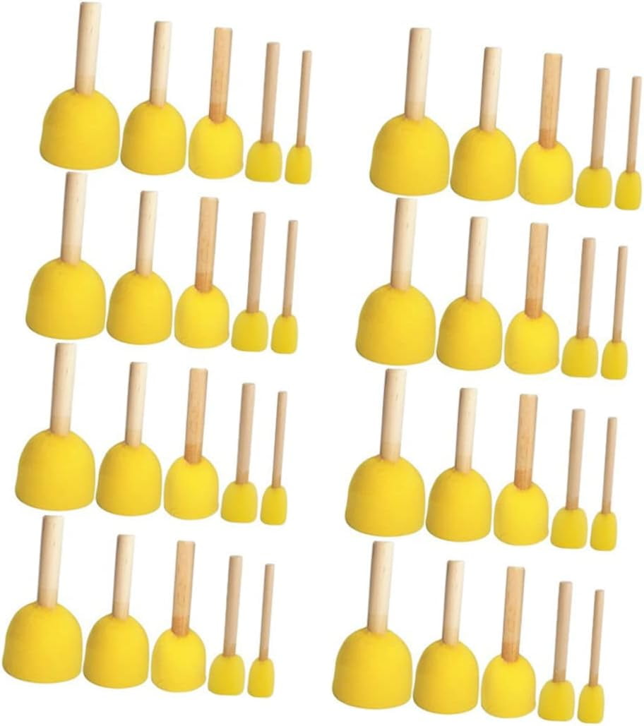 40pcs Suit Paint Brush Bulk Sponges Tool Sets Painitng Brush Foam Brush ...