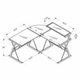 COMPUTER DESK - BLACK METAL CORNER WITH TEMPERED GLASS - Walmart.com