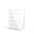 Home Square Contemporary Design 2 Piece Bedroom Set 5 Drawer Chest and ...