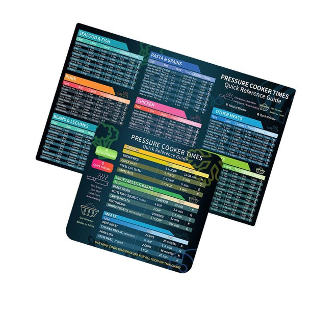 Cooker Chart Cookware Magnetic Cheat Sheet Memo Pressure Cooker Memo ...