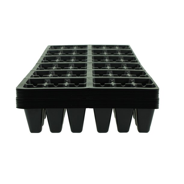Black Plastic Garden Tray Inserts - 20 Sheets of 72 Planting Pot Cells ...