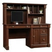 Bowery Hill Traditional Cherry Office Cabinet with Glass Doors and ...