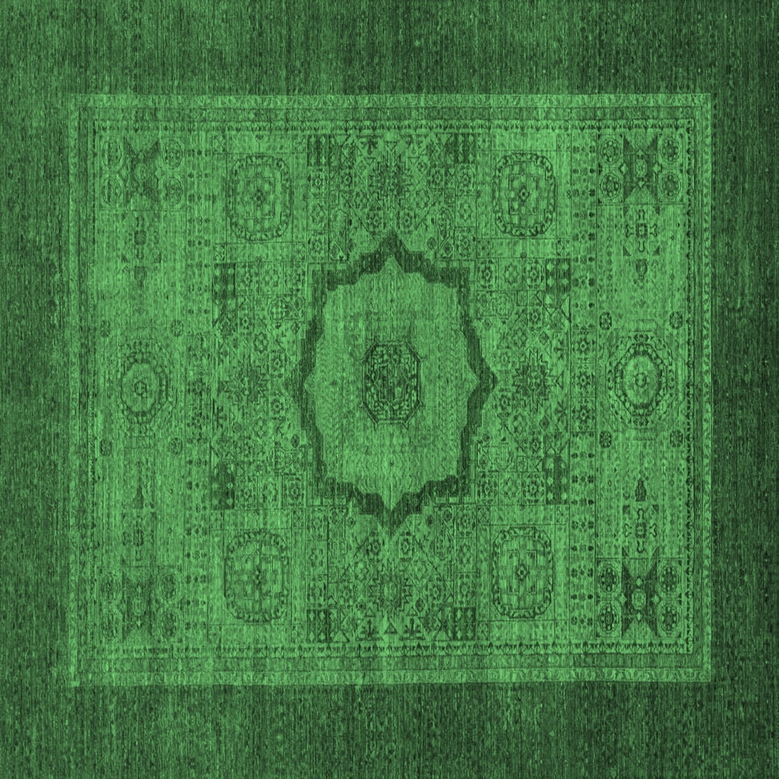 Ahgly Company Indoor Square Abstract Emerald Green Modern Area Rugs, 6 ...