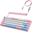 T8 Wired 68 Keys Mechanical Gaming Keyboard with Coiled Cable RGB ...