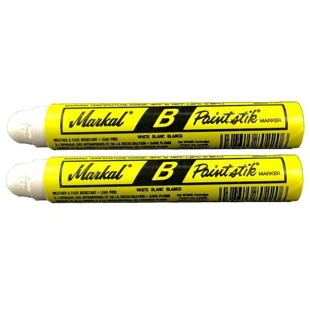Two Markal B White Paintstik Tire Chalk Paint Stick Crayon Surface ...