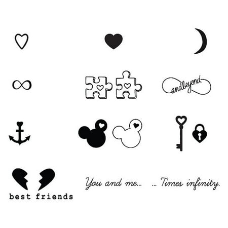Sister tattoos: Tattify Best Friends Temporary Tattoos - BFFE (Set of 18)