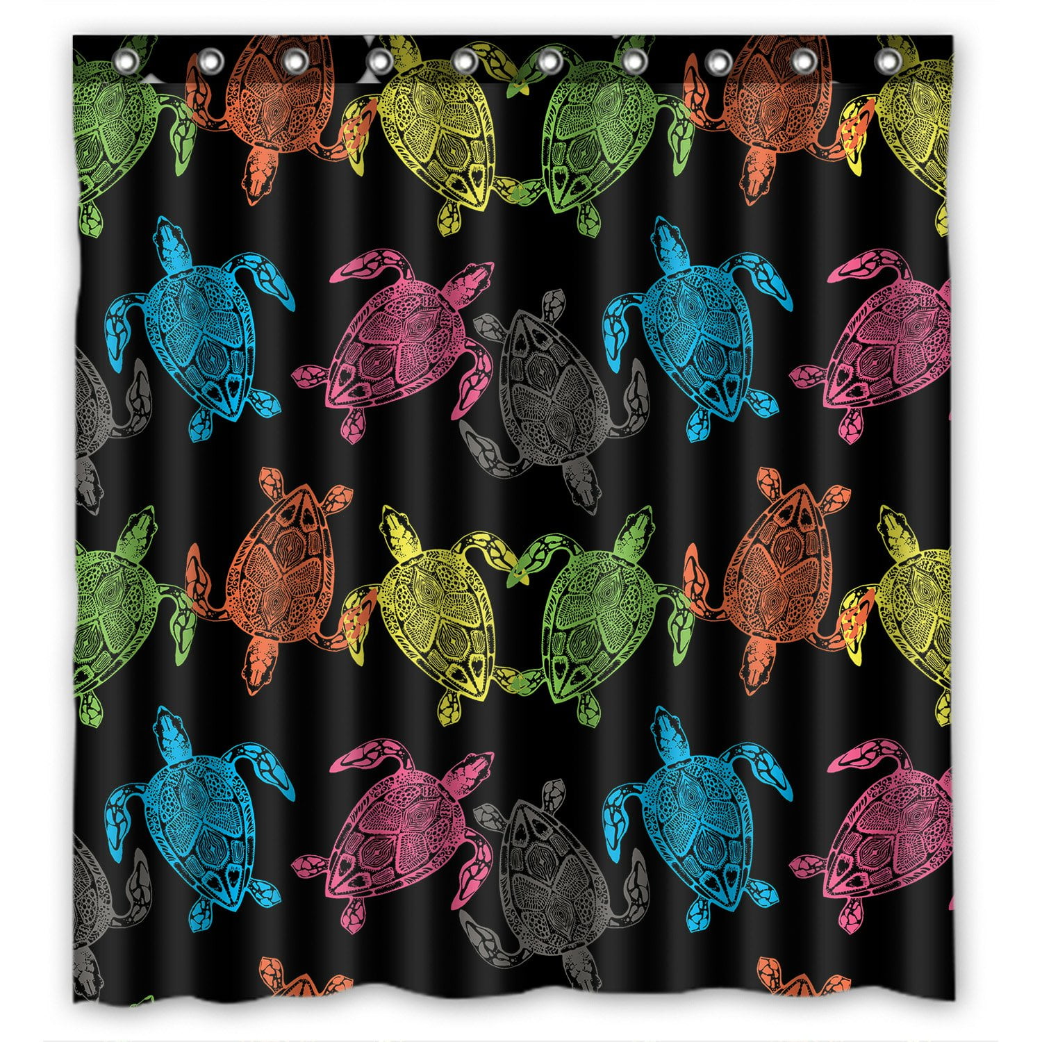 PHFZK Underwater World Tortoise Shower Curtain, Sea Turtle Turtles ...