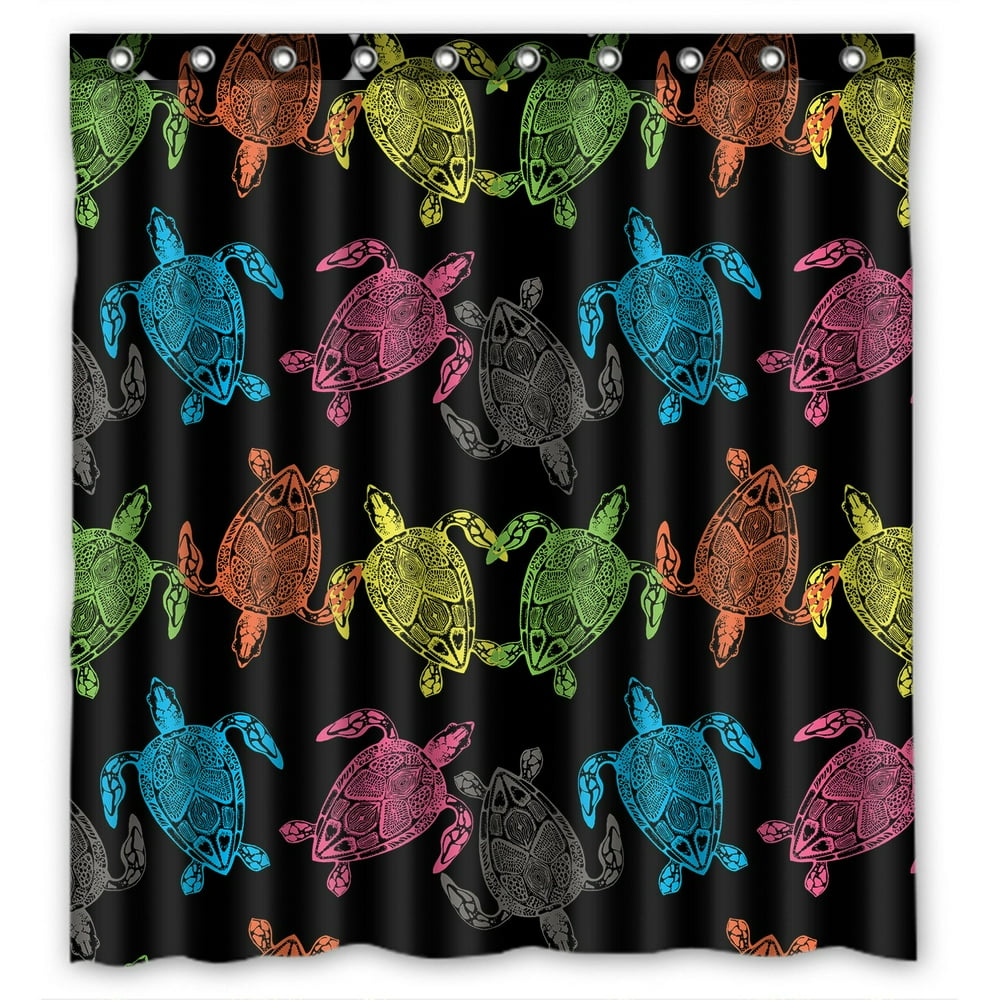 PHFZK Underwater World Tortoise Shower Curtain, Sea Turtle Turtles ...