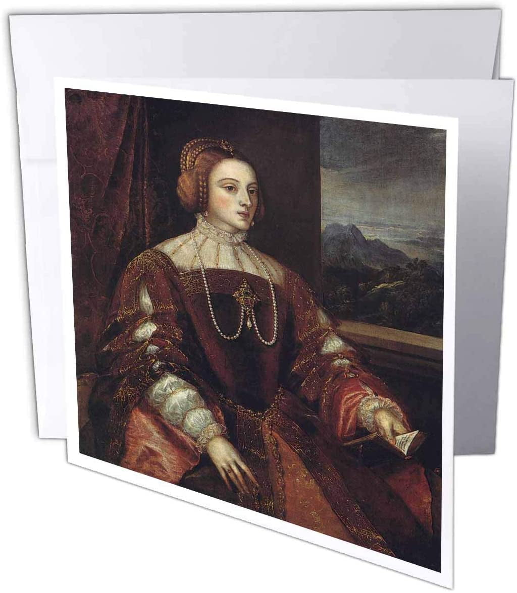 3dRose Portrait of Isabella of Portugal, 1548 by Titian Greeting Cards ...