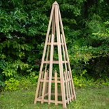 "Prime Retreat Premium Cedar Pyramid Trellis, 72""H for Wood Lawn ...