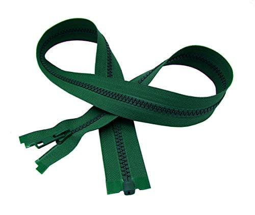 YKK Vislon Zipper, 5 Molded Plastic Separating Bottom 14" to 36" Inches ...