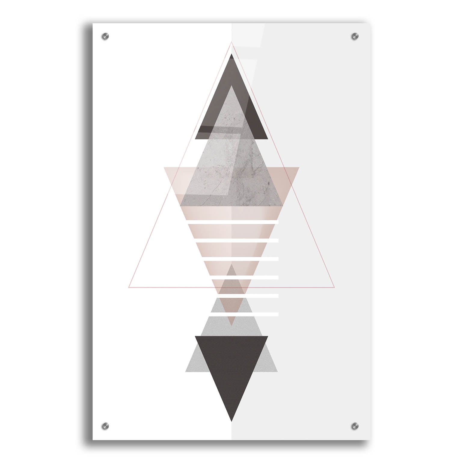 Epic Art 'Deco Triangles' by Sabrina Balbuena, Acrylic Glass Wall Art ...