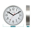 La Crosse Clock 8 inch Basics Silver Analog Quartz Wall Clock, 404 ...