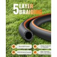 50FT x 5/8" Rubber Garden Hose, Heavy Duty Garden Water Hose, 300 PSI ...