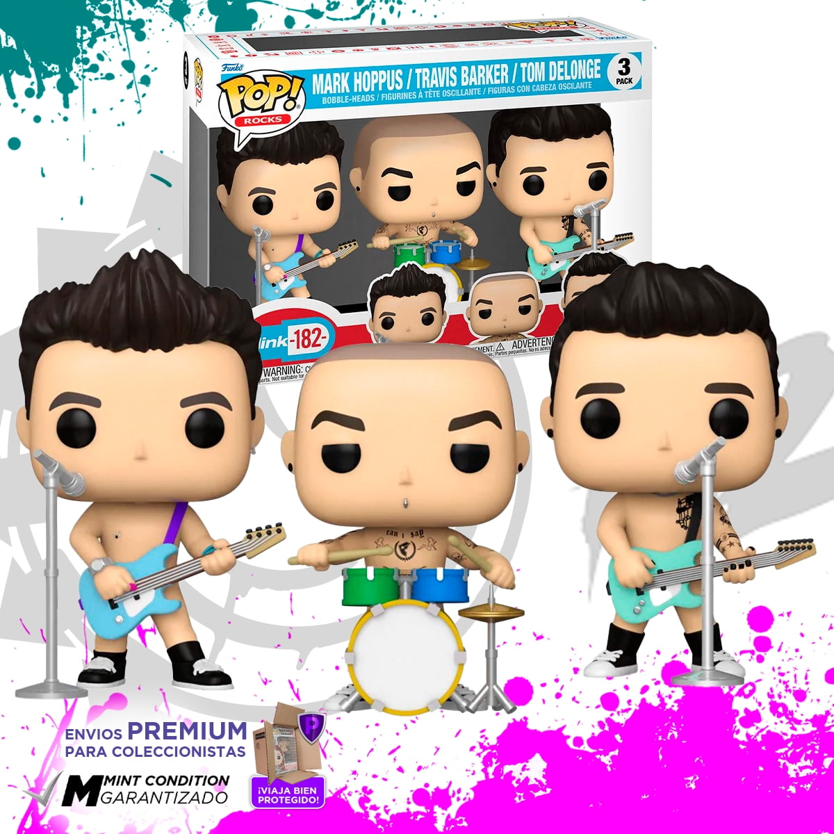 Funko Pop Mark Travis y Tom Paquete 3 Piezas Blink 182 Funko | Bodega ...