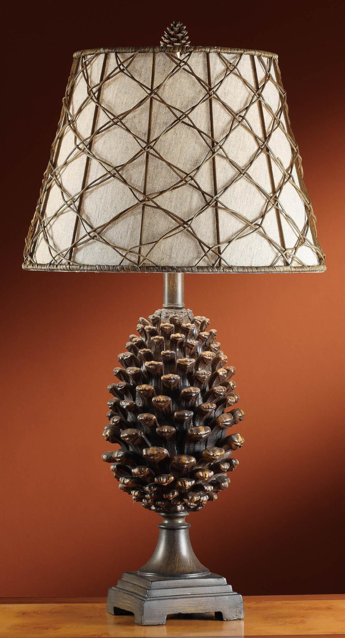 Pine Bluff 30-Inch Table Lamp, Natural Pinecone - Walmart.com