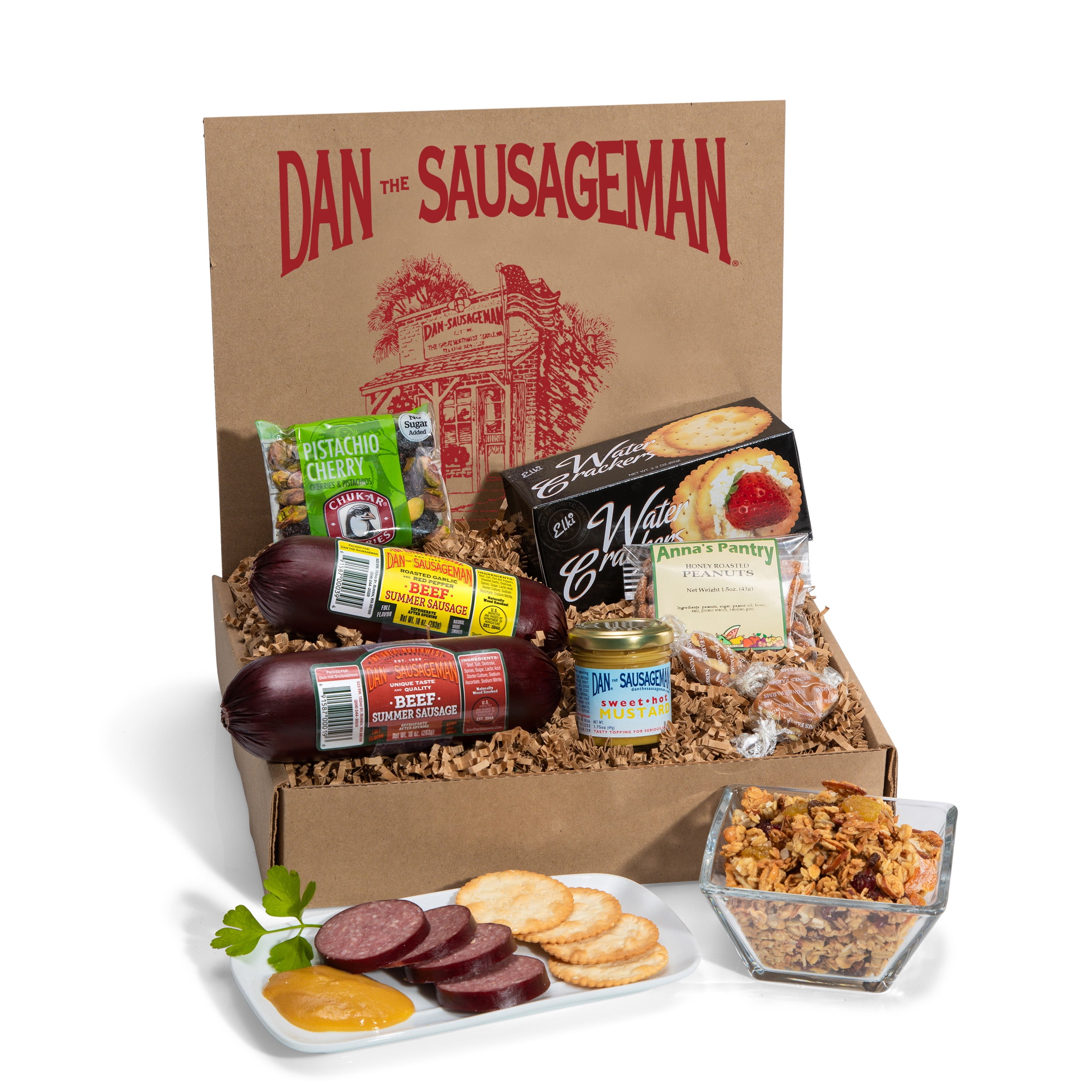 Dan the Sausageman's Cascade Gift Set with Smoked Sausage, Granola, and ...