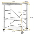 Standing Baker's Racks Appliance Table Small Rolling Kitchen Cart ...