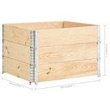 vidaXL Solid Wood Pine Pallet Collars Wooden Pallet Box Stacking Multi ...