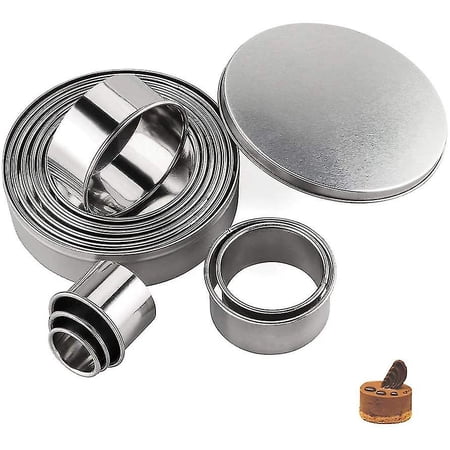 12 Piece Cookie Cutter, Round Cookie Cutter, With Storage Box - For ...