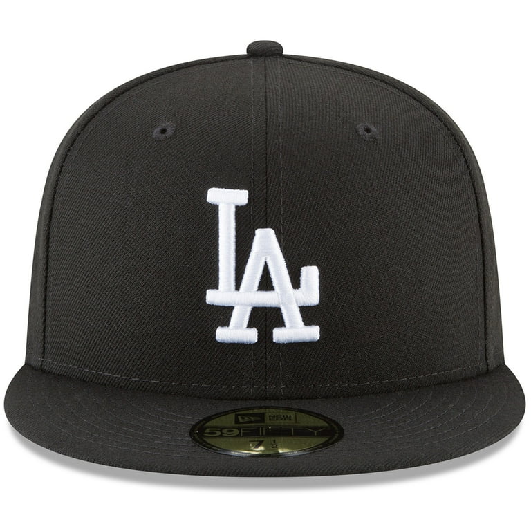 Men's New Era Black Los Angeles Dodgers 59FIFTY Fitted Hat Men's New Era Black Los Angeles Dodgers 59FIFTY Fitted Hat