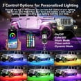 4 Pods Rock Lights with Dual Zone , Multicolor Underglow Lights Kit for ...