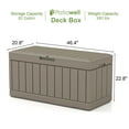 Patiowell Large 82 Gallon Pool & Garden Storage Deck Box, Resin Wood ...