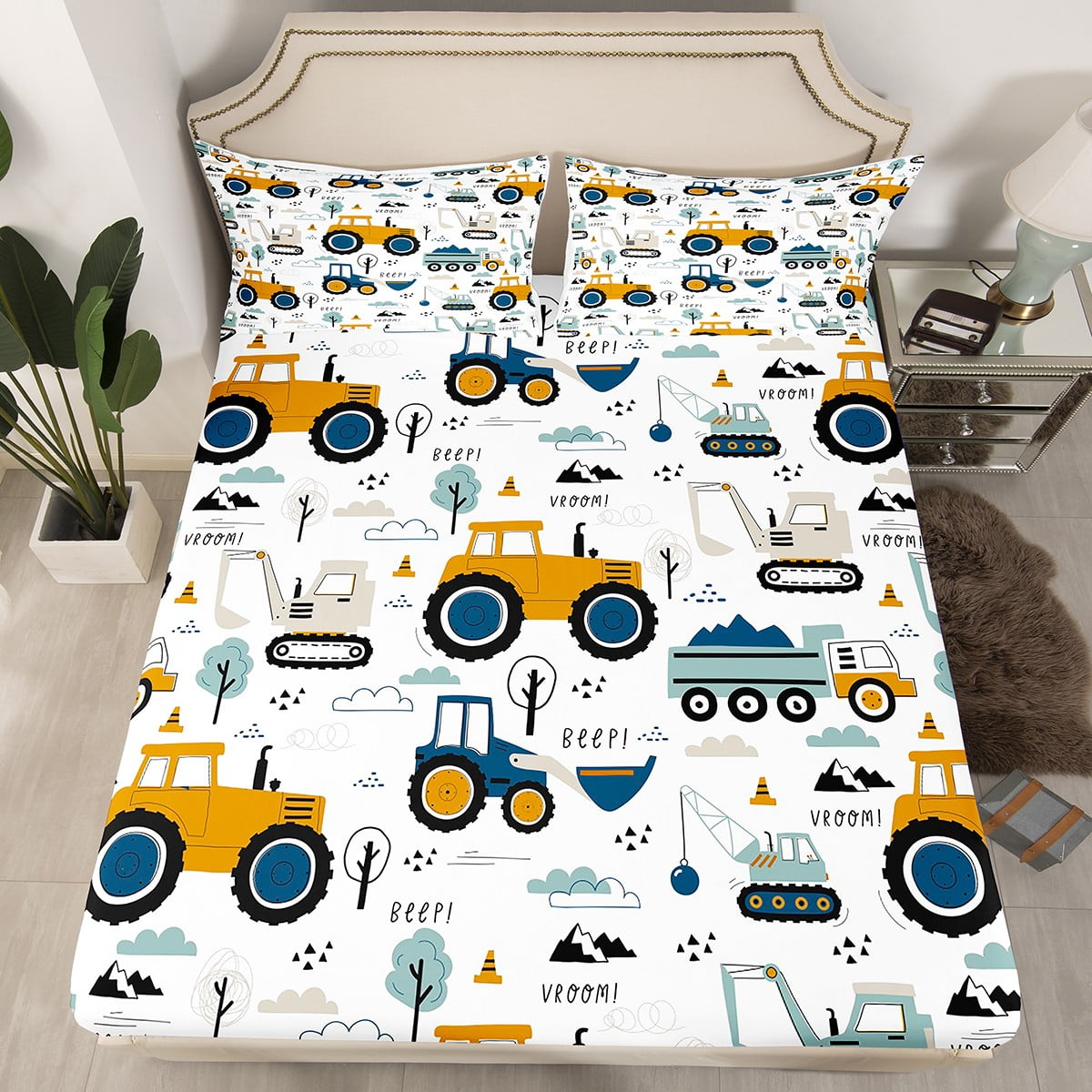 Click here for Yst Construction Bedding Set Kids For Boys Cartoon... prices