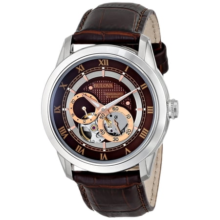Bulova - Bulova Men's Stainless Steel Automatic Watch with Leather ...