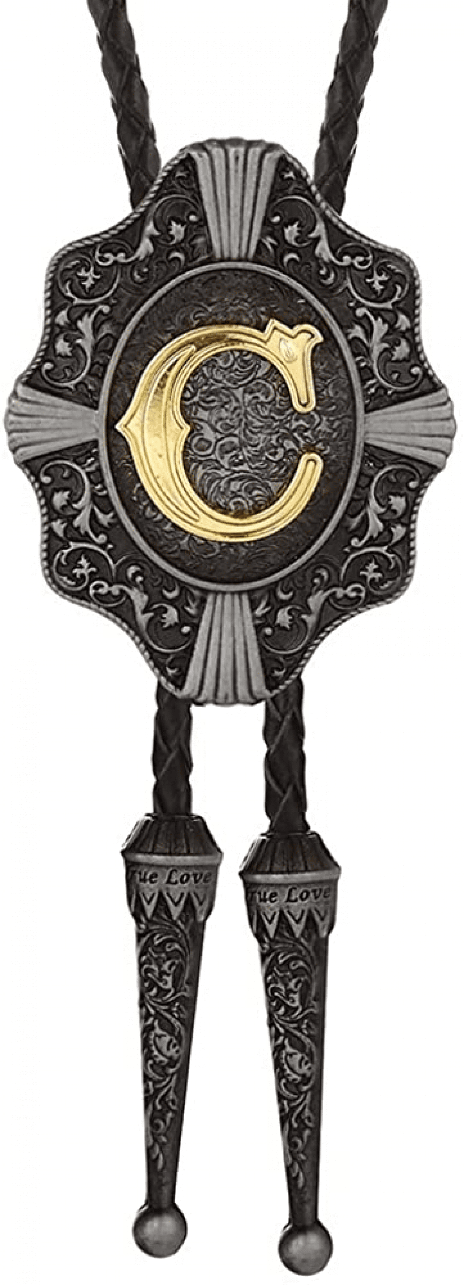 Rush Bolo Tie for Men- Vintage Initial Letter ABCDMJR to Z Western ...