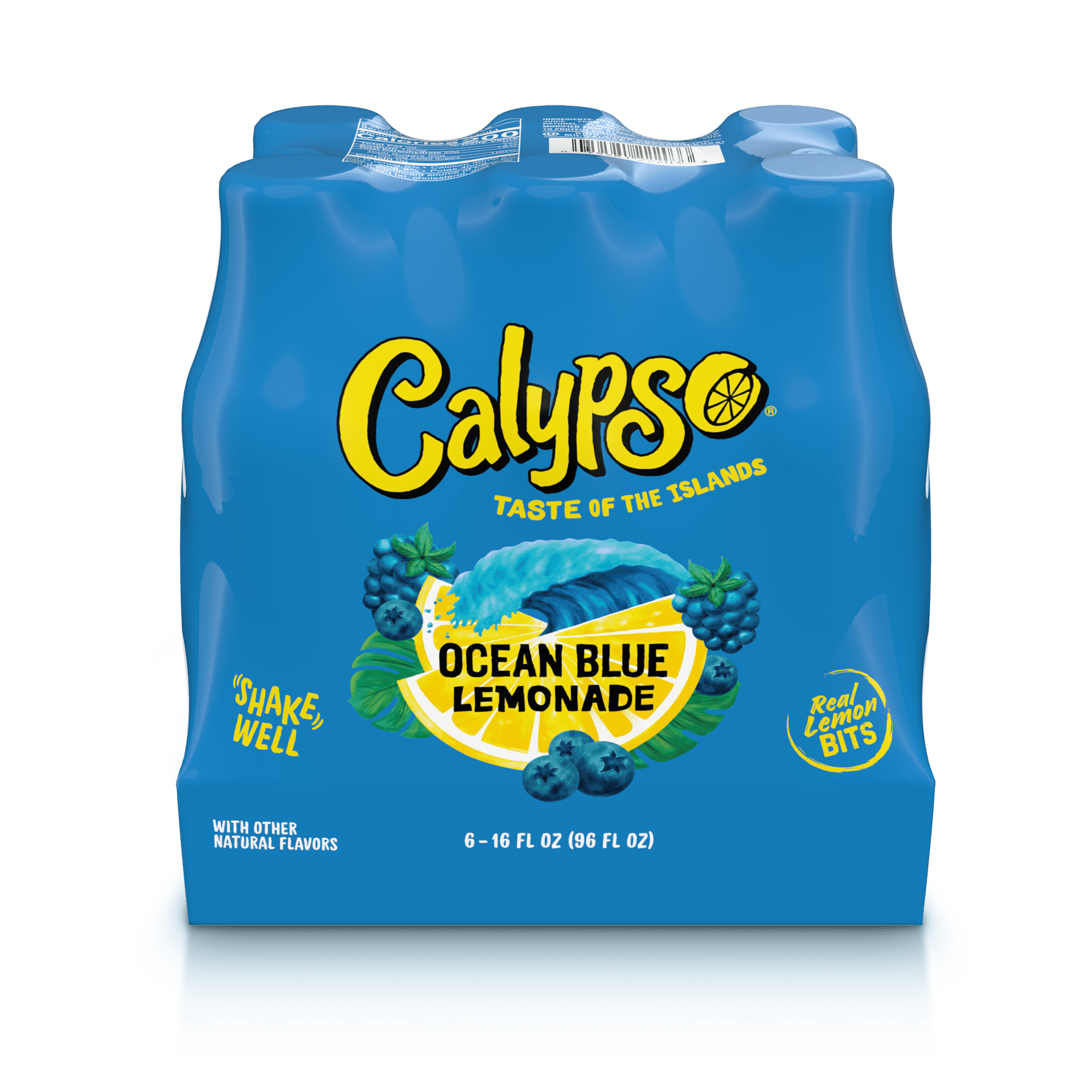 Calypso Taste of the Islands, Ocean Blue Lemonade, 6 Pack, 16 fluid ...