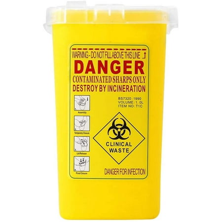 Sharps Container Biohazard Waste Disposal Container for Disposal of ...
