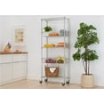 TRINITY EcoStorage 5-Tier Modular Wire Shelving with Baskets and Wheels ...