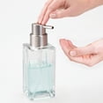 mDesign Glass Refillable Soap Dispenser Pump - 2 Pack - Clear/Brushed ...