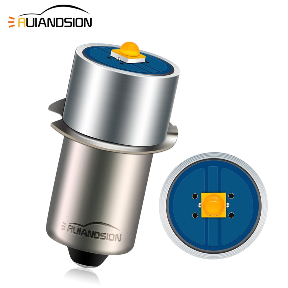 Ruiandsion LED Flashlight Bulb P13.5S 3V 0.51W 6000K White,Bulb for ...