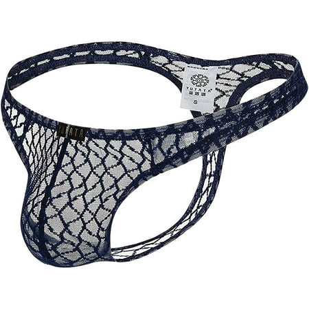 Lace Underpanty T-Back Bikini Thongs Men Low-Rise Naughty Sexy Play ...