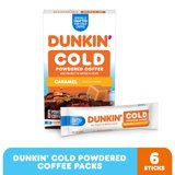 Dunkin' Caramel Flavored Instant Iced Coffee Powder Packets, 6 Count ...