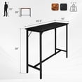 43" Rectangular Bar Table, High Counter Height Table with Sturdy Metal ...