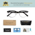 Cyxus Reading Glasses Blue Light Blocking Browline Frame Clear Lens ...