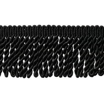 2" (5cm) Chainette Fringe Trim # CF02,, Pure Black #K9 (Jet Black) 11 ...