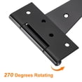 Uxcell 4 Pack T-Strap Door Hinges, 6" Wrought Tee Shed Gate Hinges Iron ...