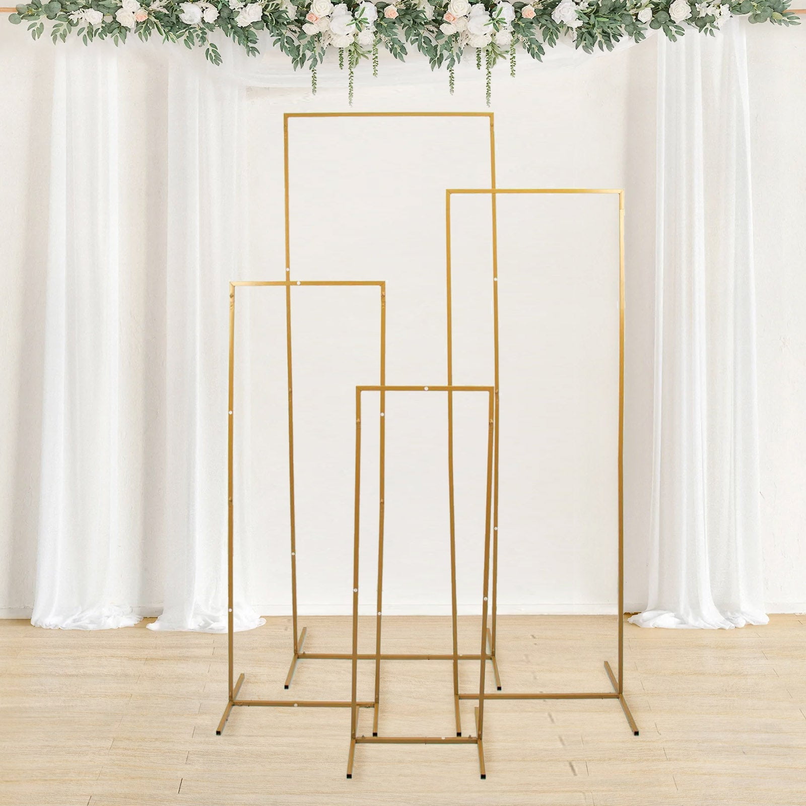 Efavormart Set Of 4 | Gold Metal Frame Wedding Arch, Rectangular ...
