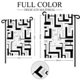 Black Gray Geometric Stripes Garden Flag 28x40 Inch Modern Abstract ...