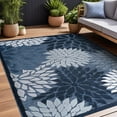 Beverly Rug Outdoor / Indoor Area Rugs Patio Porch Garden Carpet Navy ...