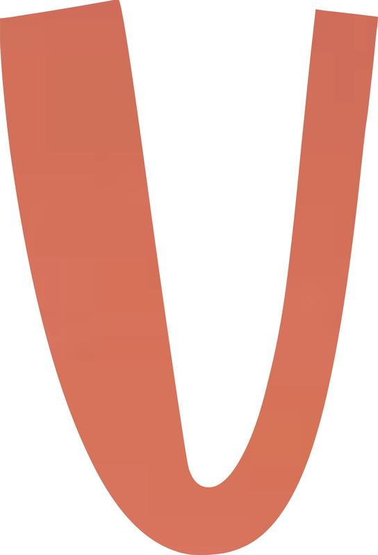 Acrylic Letter V Blank Craft, 10'' Tall Pastel Coral Custom Wedding Reception Signage, DIY ...