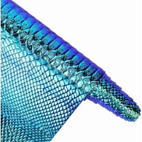 53 x 11.8 Inch Blue Snake Textured PU Leather Sheets Snake Skin ...