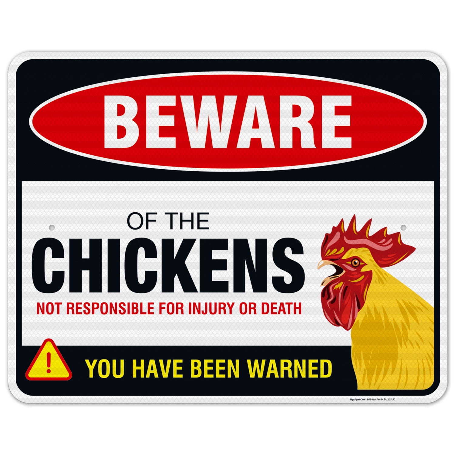 Beware of Chicken Sign, Chicken Coop Decor Gifts for Chicken Lovers ...