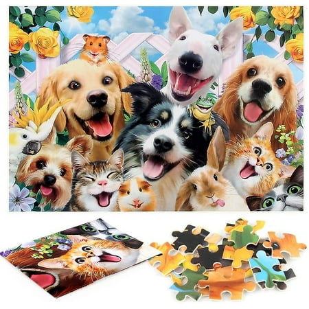 Pet Family Jigsaw Puzzle 1000 Pieces. Impossible Puzzles. Skill Game ...