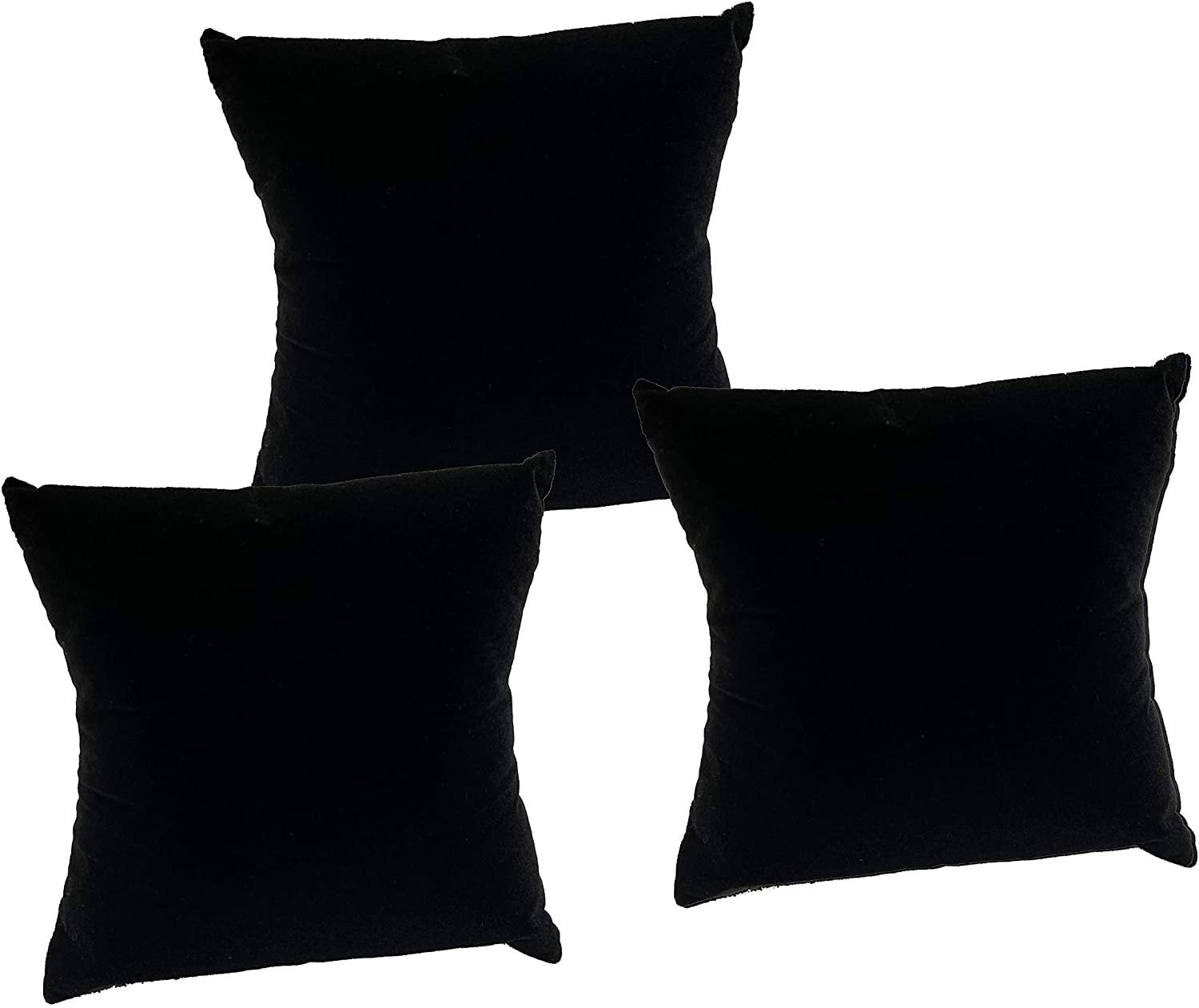 N'icePackaging 3 Qty - 4" x 4" Midnight-Black Velvet Watch/Bangle ...