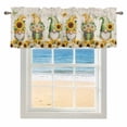 Kitchen Curtain Valances for Windows,Spring Blossom Flower Farm Gnome ...
